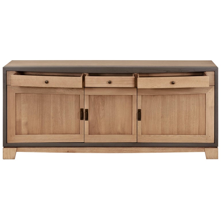 3 Doors Contemporary Sideboard in Oak, 100% Made in France For Sale at ...