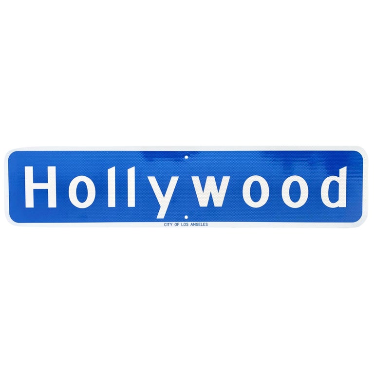 3 Foot Long Original Hollywood Blvd Street Sign at 1stDibs | hollywood ...
