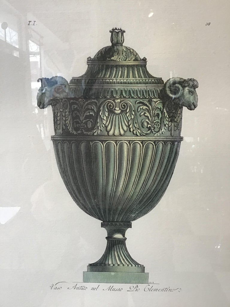 3 Italian Classical Urn Prints at 1stDibs