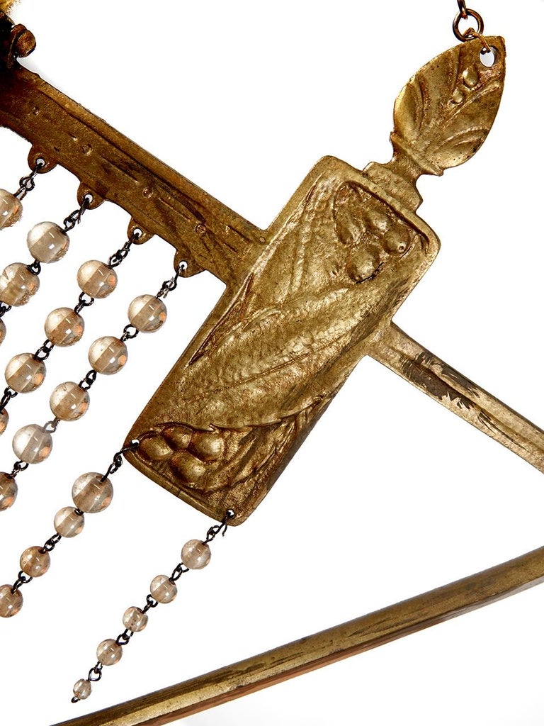 3 Light Art Nouveau Chandelier at 1stDibs