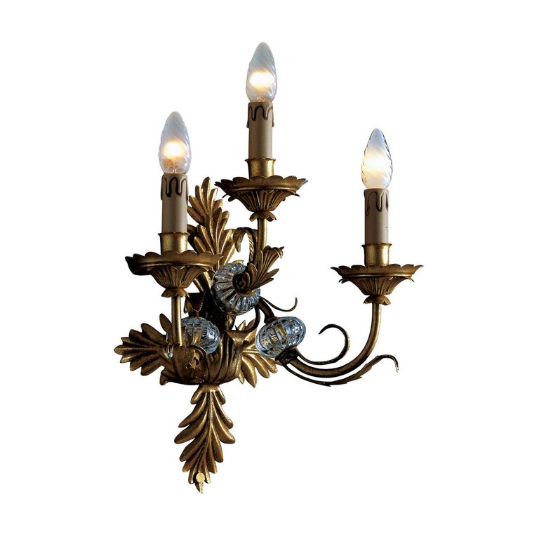 3-Light Wall Sconce For Sale at 1stDibs