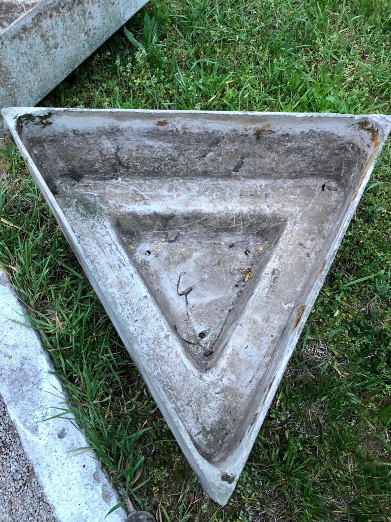Massive Sculptural Triangular Planters by Willy Guhl at 1stDibs | large ...