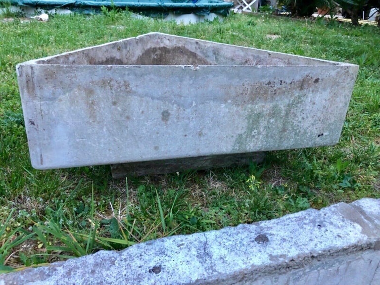 Massive Sculptural Triangular Planters by Willy Guhl at 1stDibs | large ...