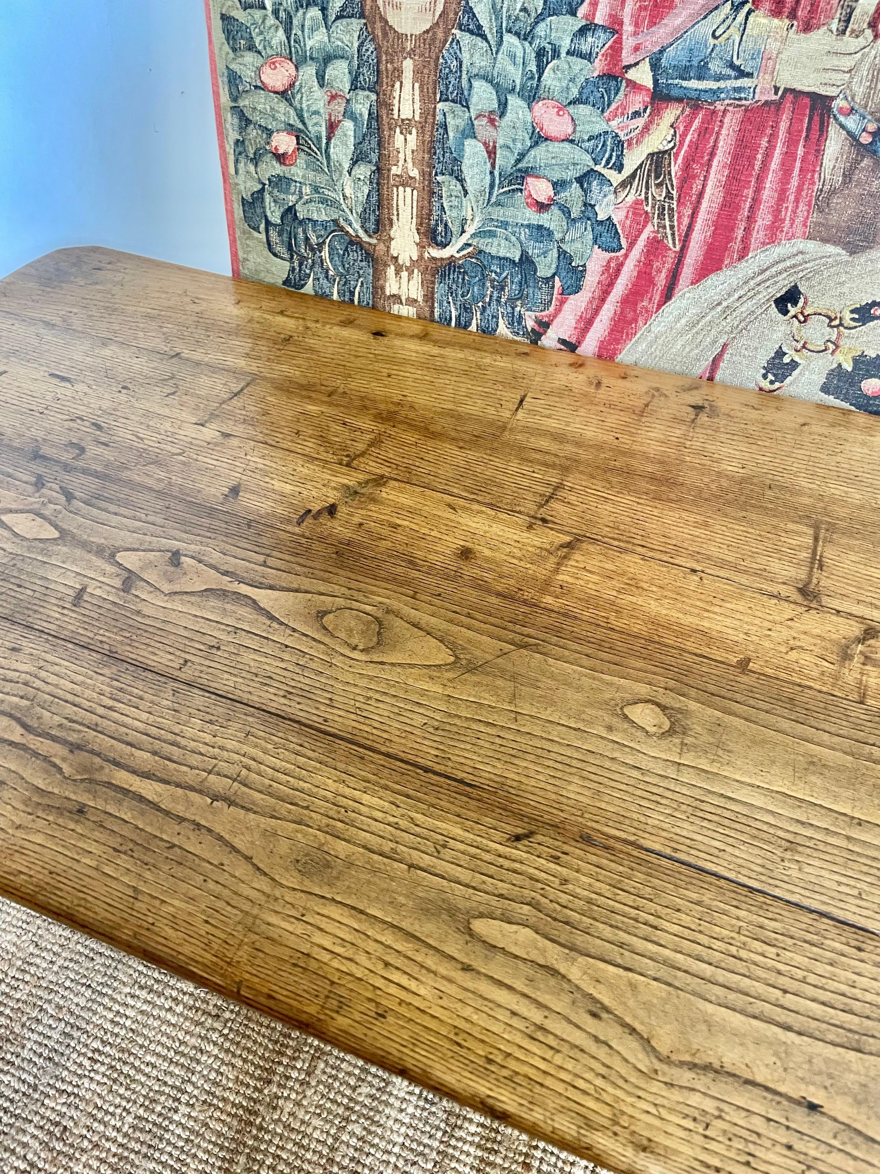 3 meter long Chestnut Farmhouse table For Sale at 1stDibs