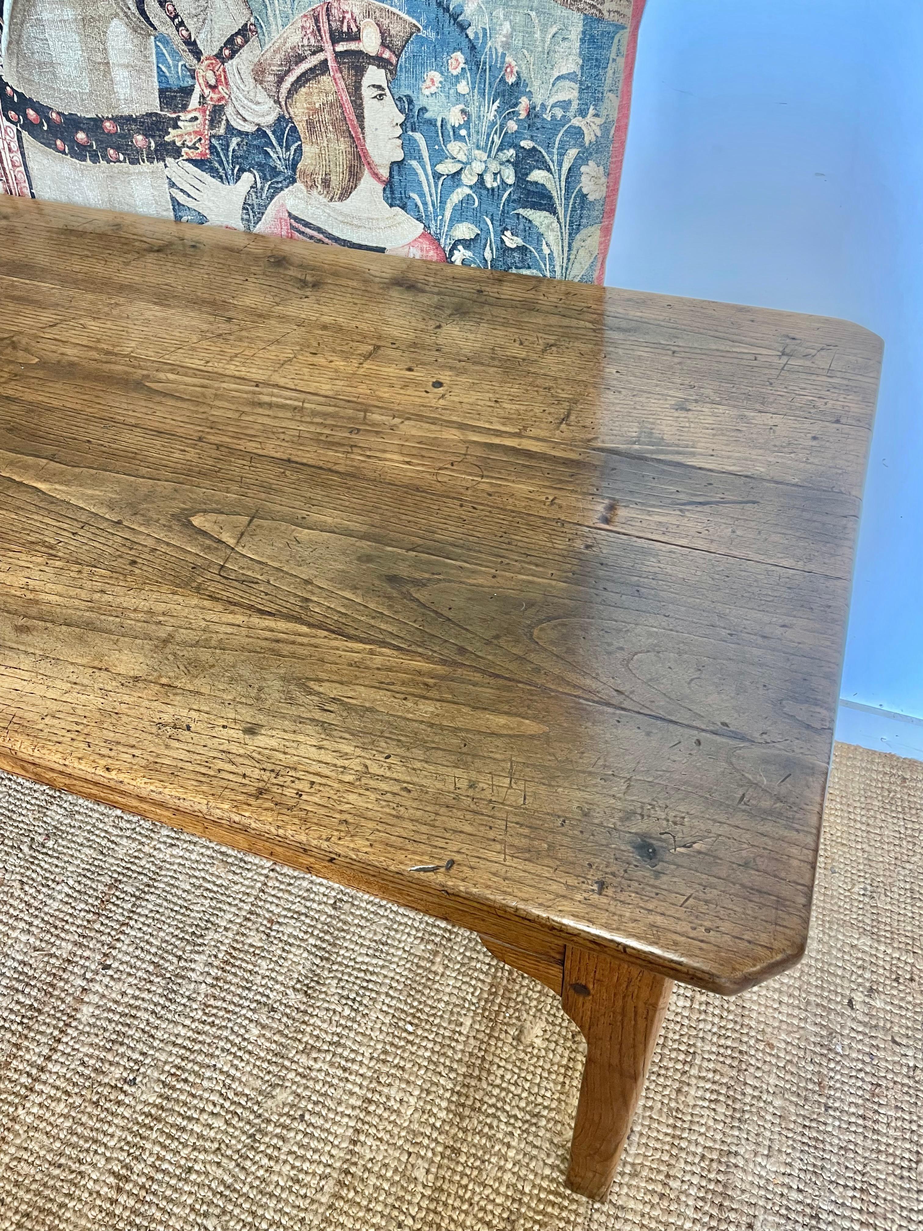 3 meter long Chestnut Farmhouse table For Sale at 1stDibs