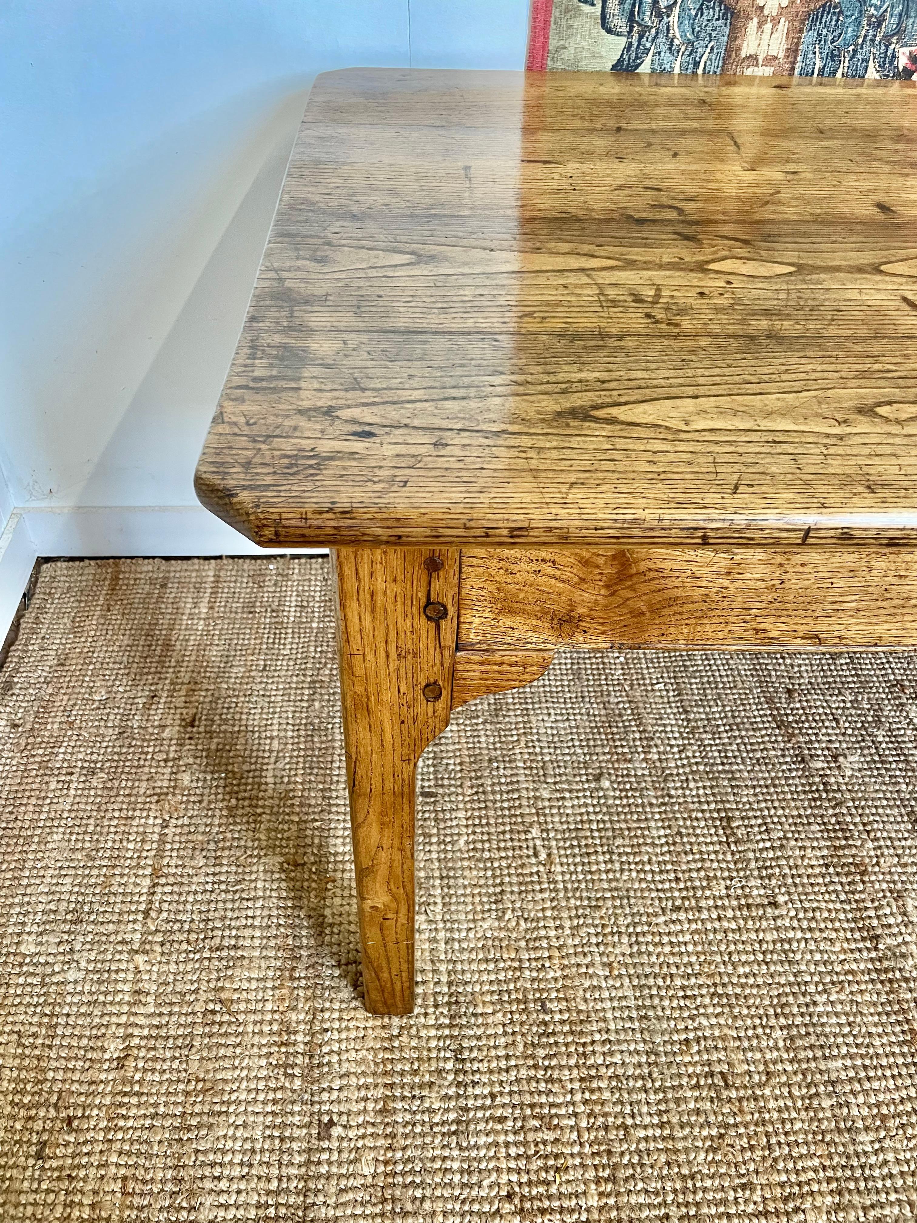 3 meter long Chestnut Farmhouse table For Sale at 1stDibs