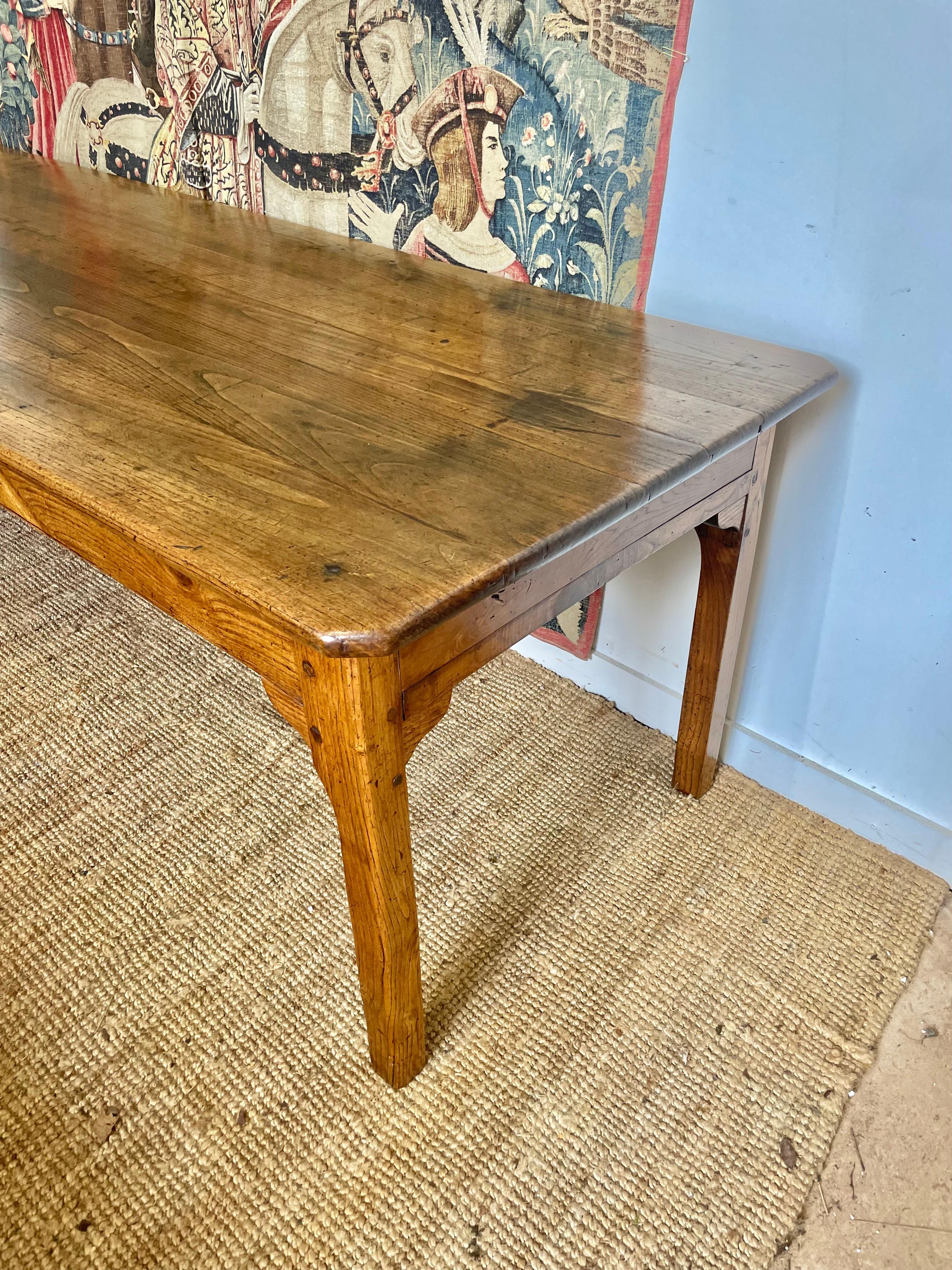 3 meter long Chestnut Farmhouse table For Sale at 1stDibs