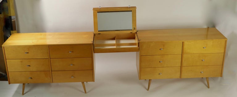 3 Piece Paul McCobb Planner Group Vanity and Chest of Drawers at 1stDibs