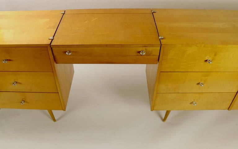 3 Piece Paul McCobb Planner Group Vanity and Chest of Drawers at 1stDibs