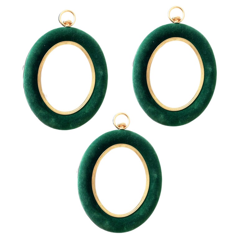 3 Photo Frames, Picture frame, Virtorian of Emerald Green Velvet and ...