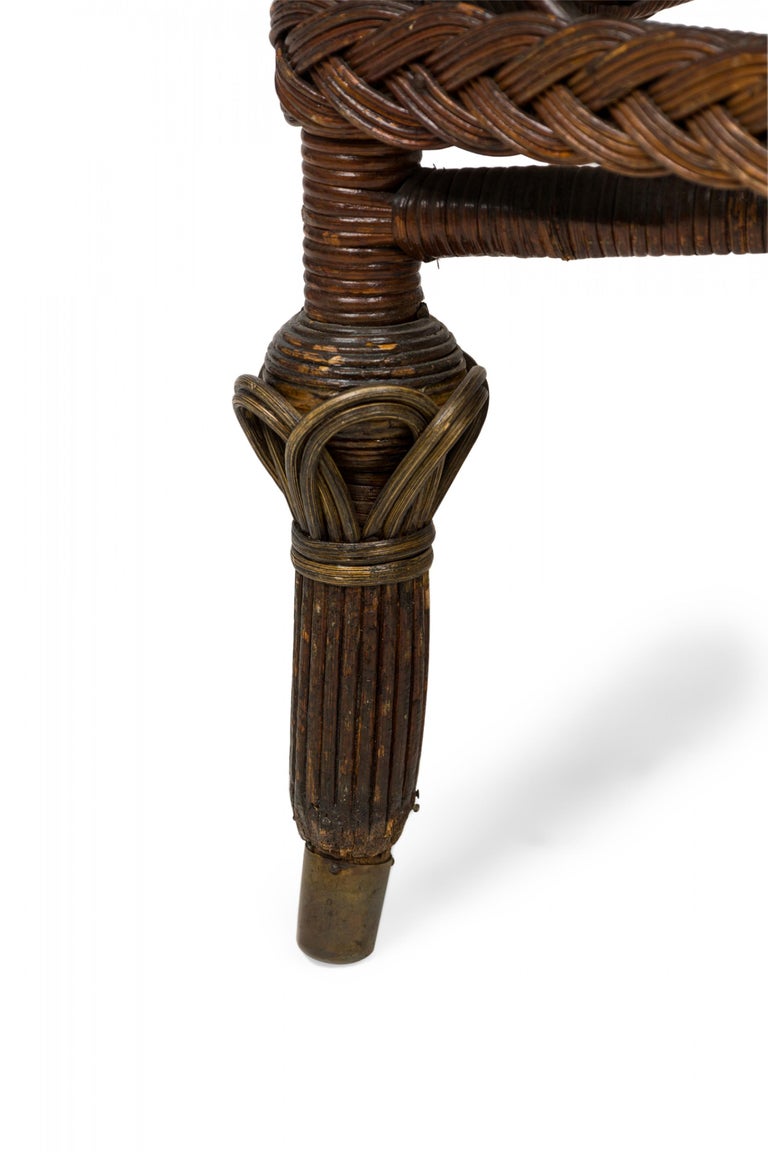 3 Piece American Victorian Braided Wicker Scroll and Lattice Design ...