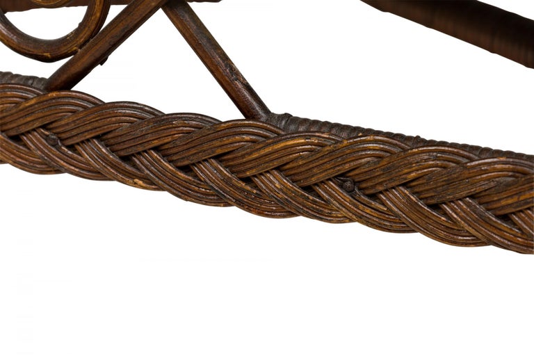 3 Piece American Victorian Braided Wicker Scroll and Lattice Design ...