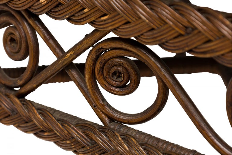 3 Piece American Victorian Braided Wicker Scroll and Lattice Design ...