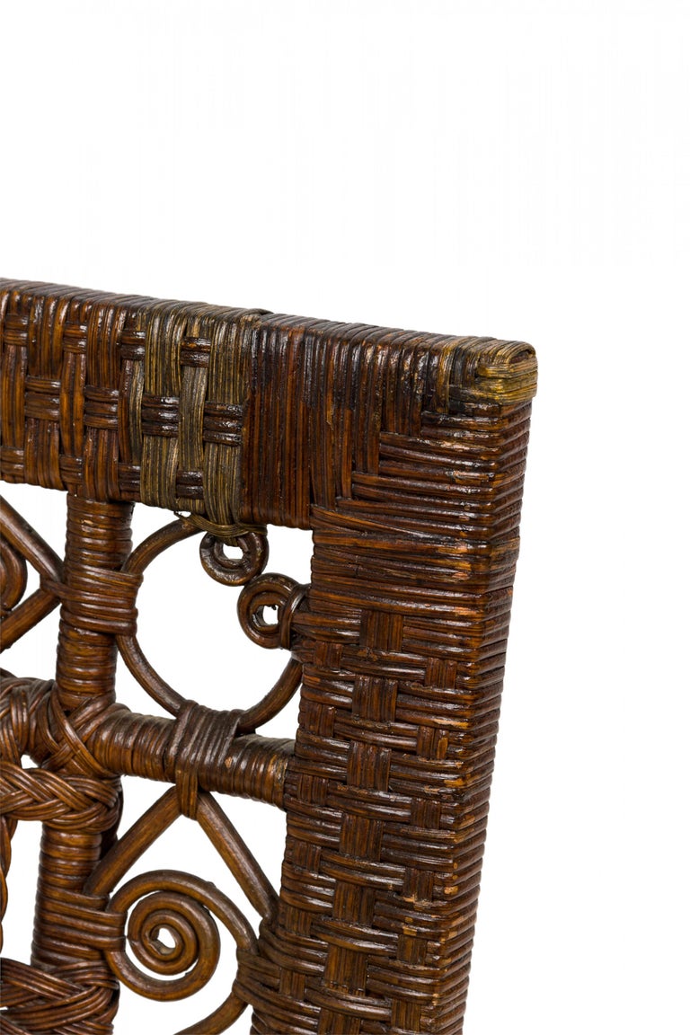 3 Piece American Victorian Braided Wicker Scroll and Lattice Design ...