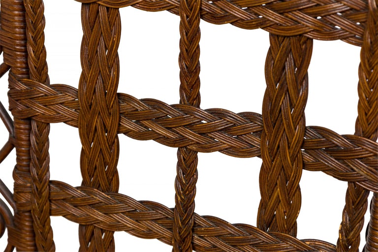 3 Piece American Victorian Braided Wicker Scroll and Lattice Design ...