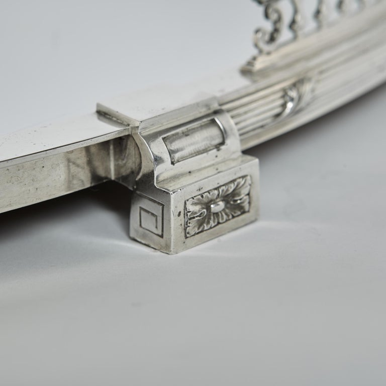 3-Piece Antique French Mirrored Silver Plateau, circa 1900 For Sale at ...