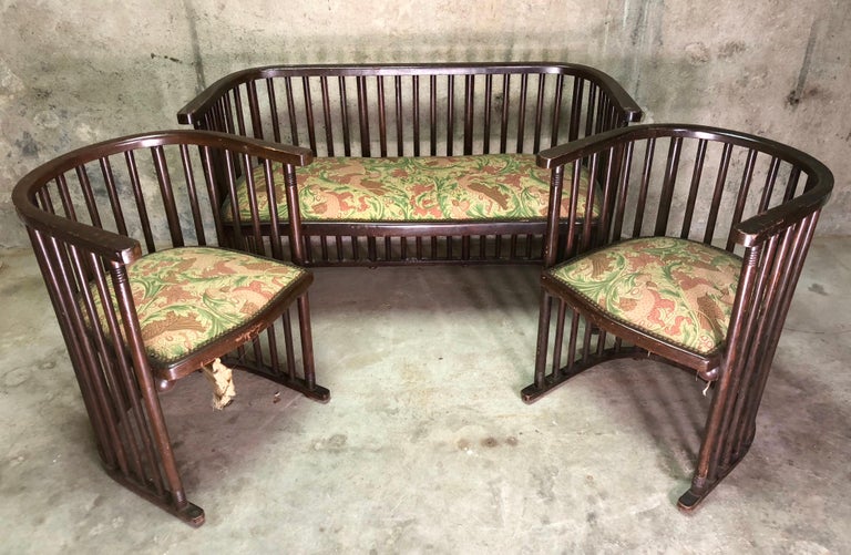 3 Piece Bentwood Salon Set by Josef Hoffman for J&J Kohn, Austria For ...