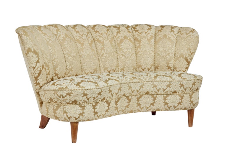 3 Piece Mid 20th Century Shell Back Living Room Suite For Sale at 1stDibs