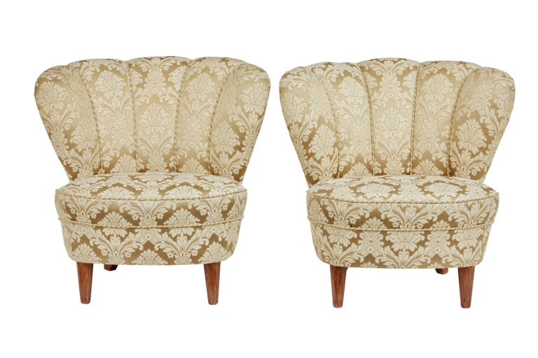 3 Piece Mid 20th Century Shell Back Living Room Suite For Sale at 1stDibs