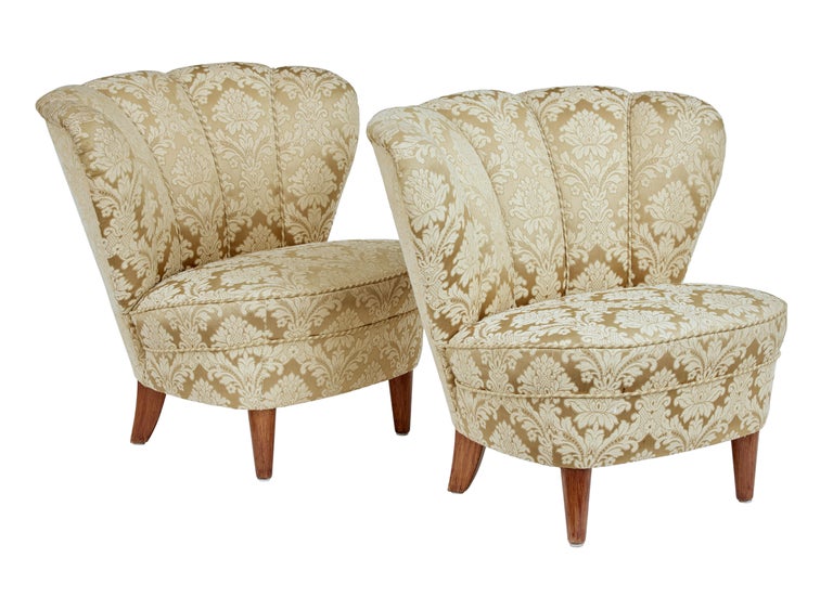 3 Piece Mid 20th Century Shell Back Living Room Suite For Sale at 1stDibs