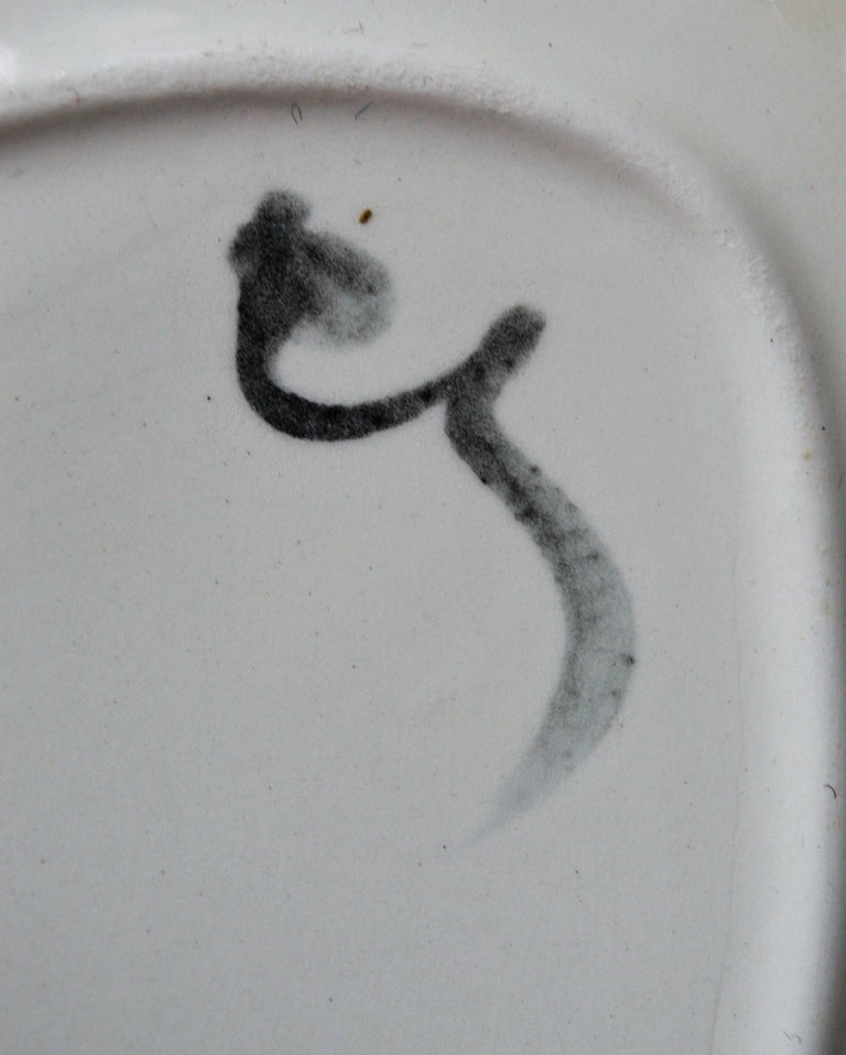 Three Poole Pottery English Sword Blade Shaped Aegean Dishes, Abstract ...