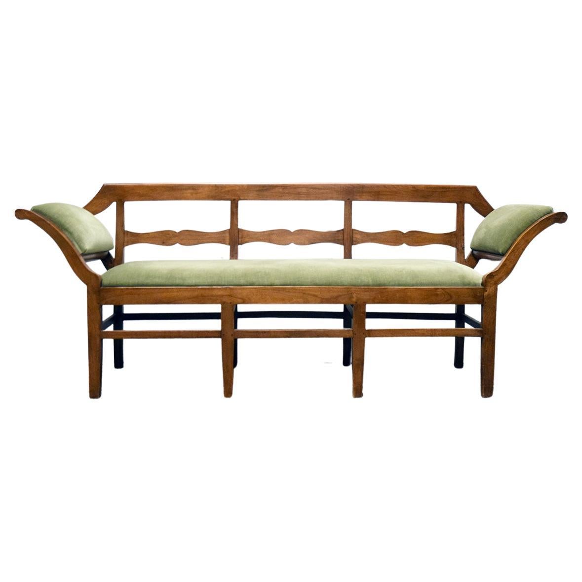 Louis XIII Walnut Sofa in 100% Cotton Velvet from House of Hackney at ...