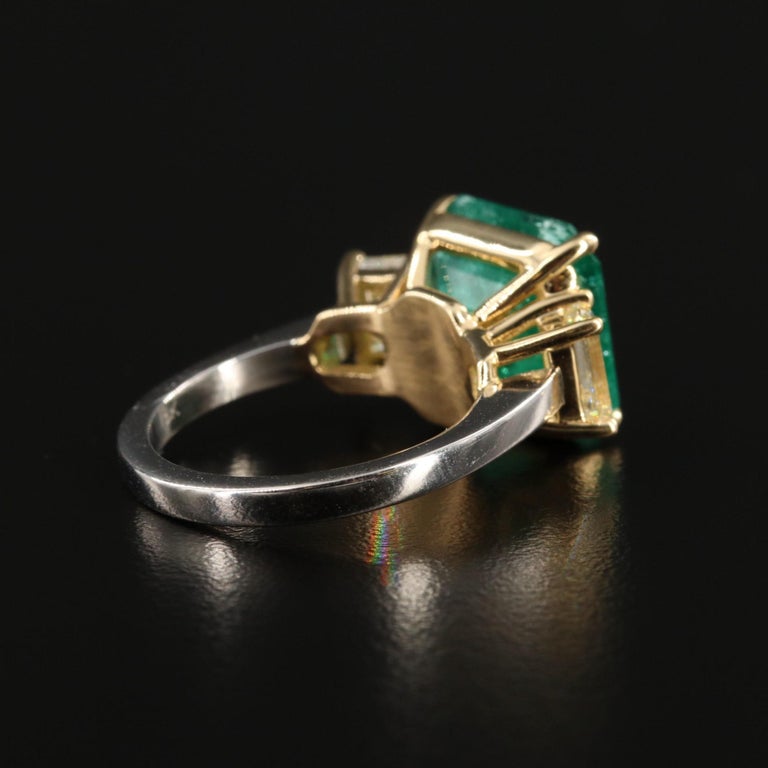 Customizable 3 Stone Emerald Engagement Ring, Emerald Ring, Emerald ...