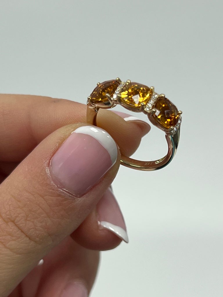 3 Stone Semi-Precious Ring For Sale at 1stDibs