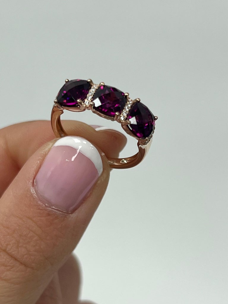 3 Stone Semi-Precious Ring For Sale at 1stDibs