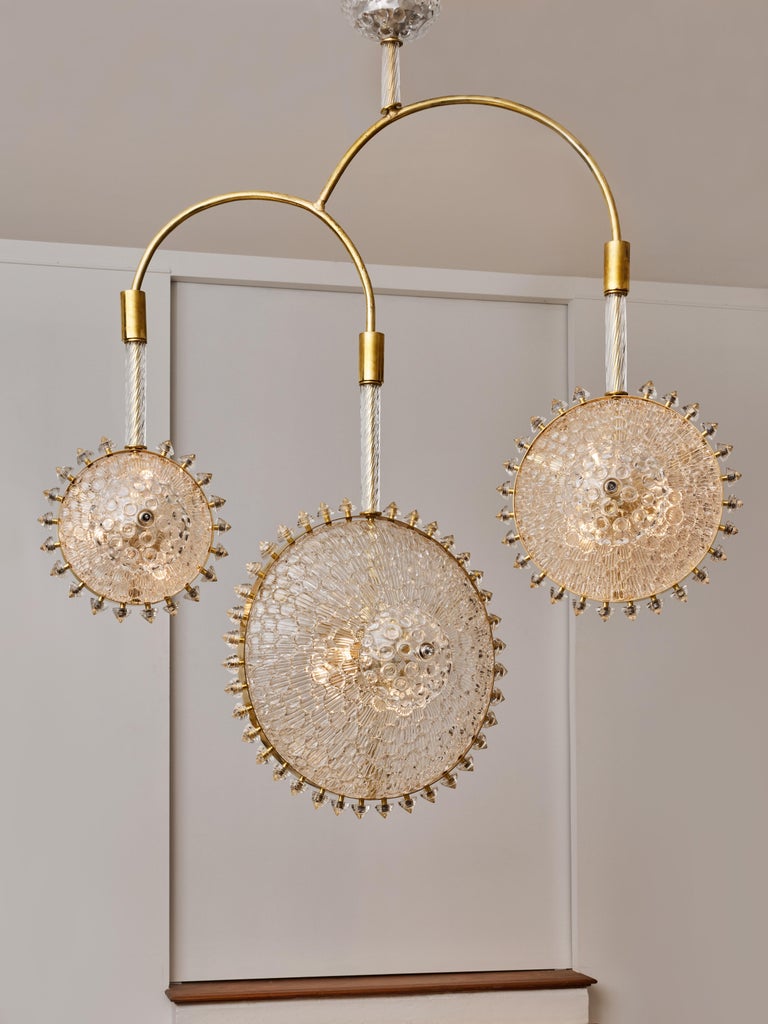 "3 Suns" Pendulum Chandelier by Studio Glustin For Sale at 1stDibs
