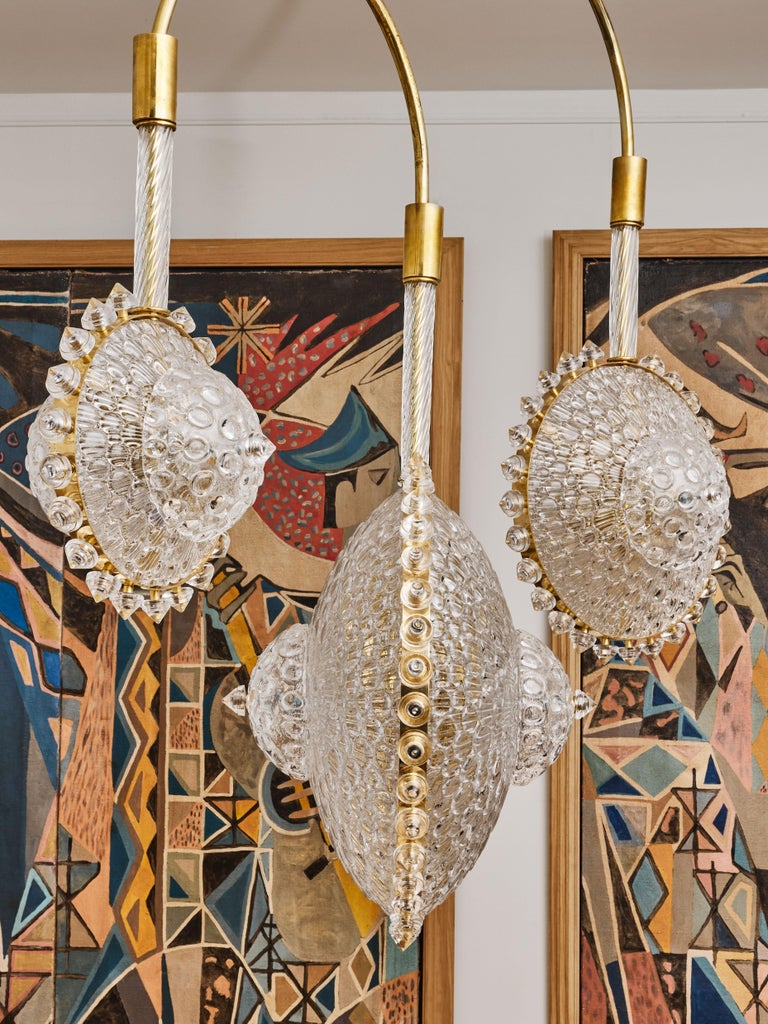 "3 Suns" Pendulum Chandelier by Studio Glustin For Sale at 1stDibs