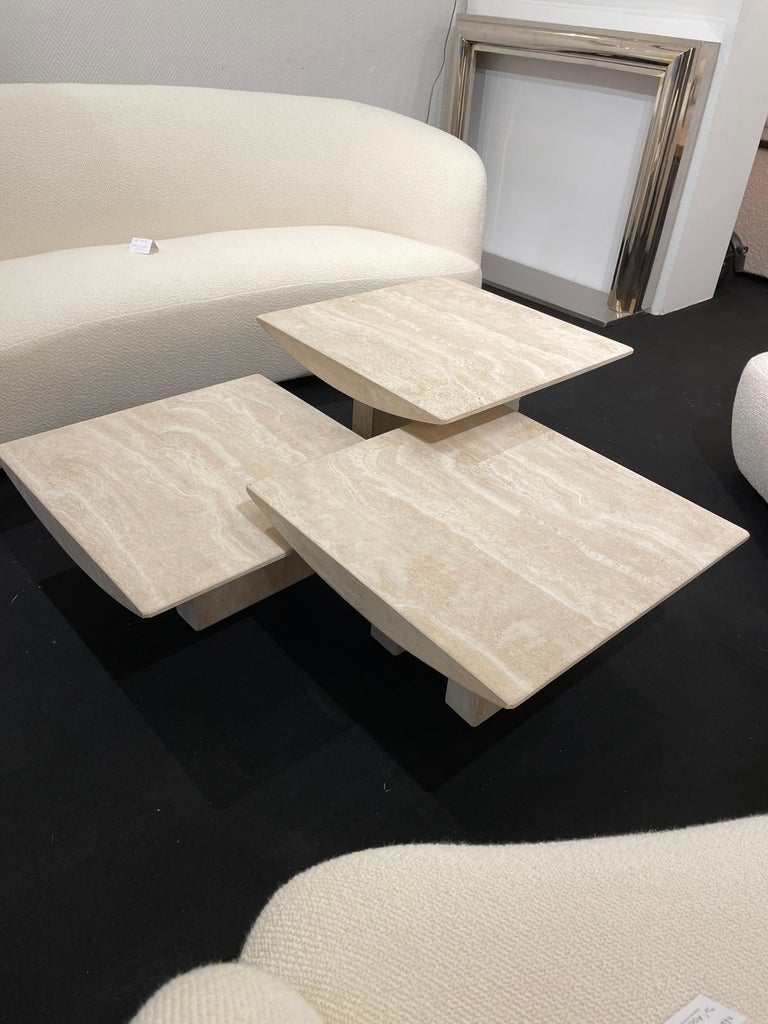 3 Travertin Tables For Sale at 1stDibs