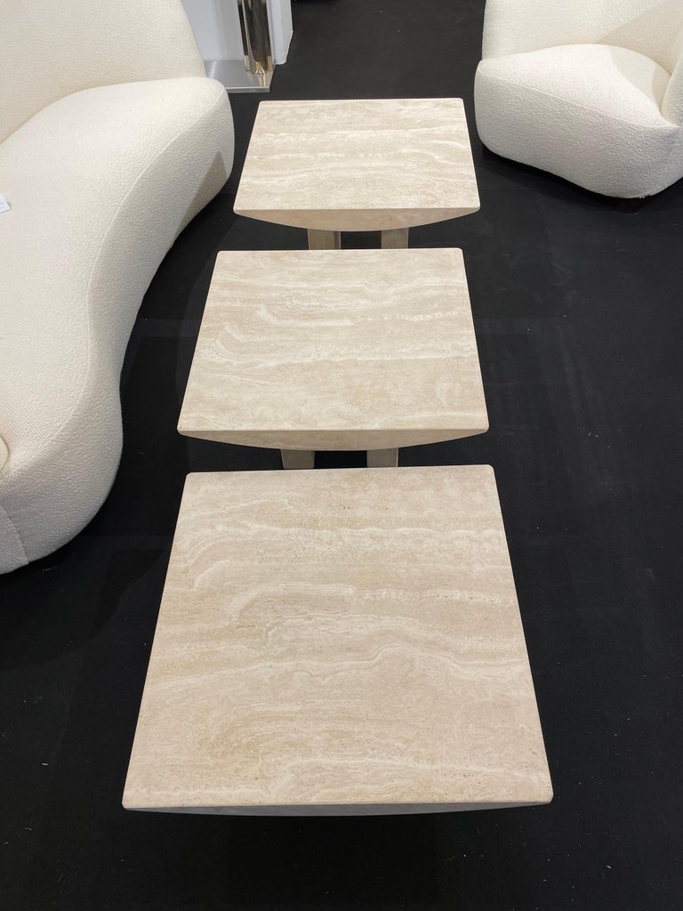 3 Travertin Tables For Sale at 1stDibs