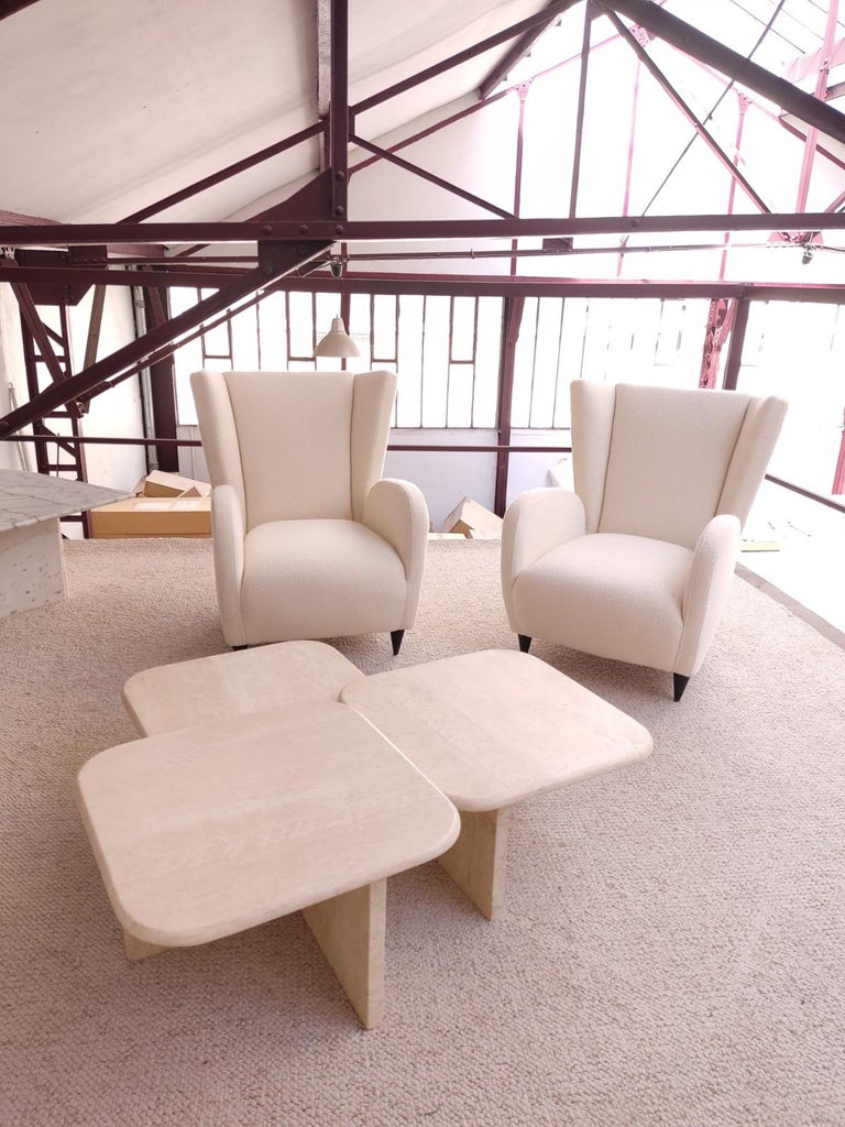 3 Travertine Nesting Tables, 1970s at 1stDibs