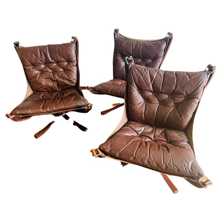 3 '!!' Unique Vintage Falcon Chairs, by Sigurd Ressel for Vatne Møbler ...