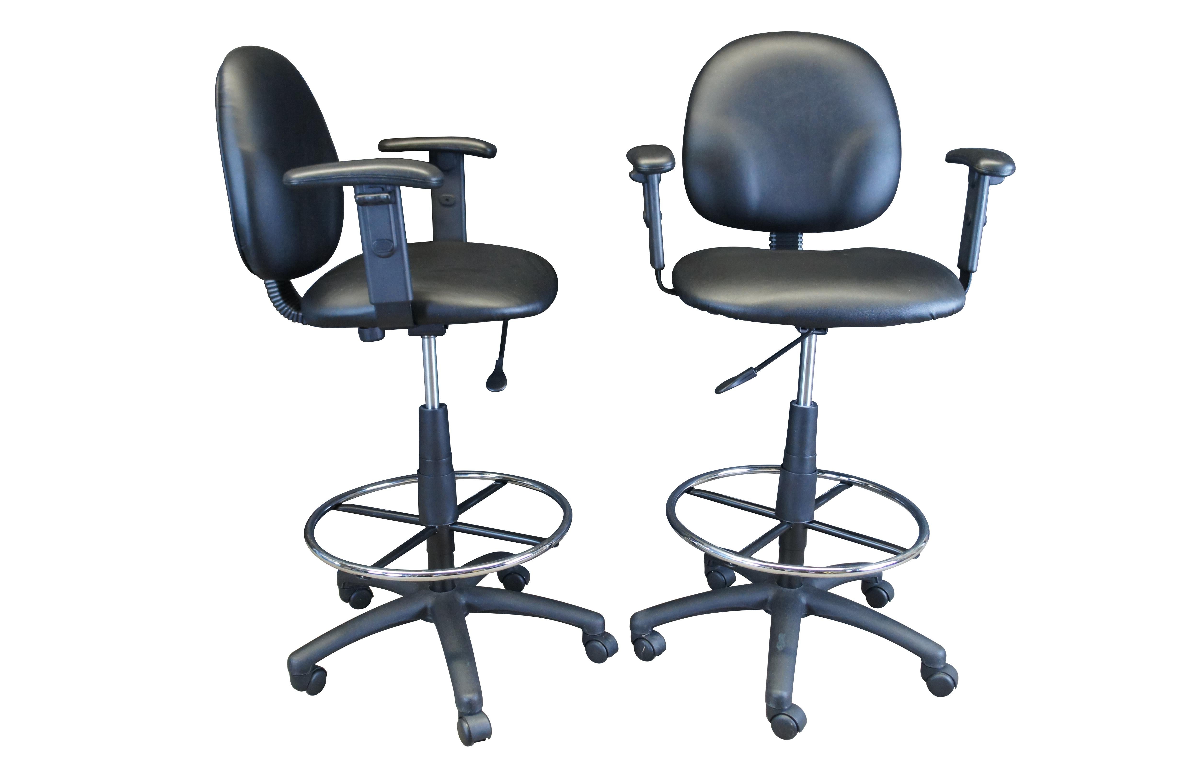 3 Vintage Norstar Counter Bar Stools Swivel Office High Drafting Desk ...