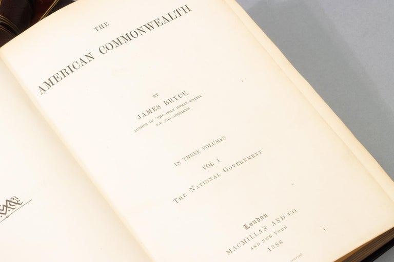 3 Volumes. James Bryce, The American Commonwealth at 1stDibs