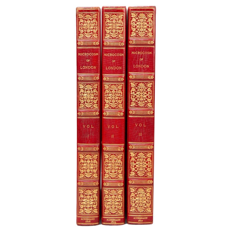 3 Volumes, R. Ackermann, The Microcosm of London For Sale at 1stDibs