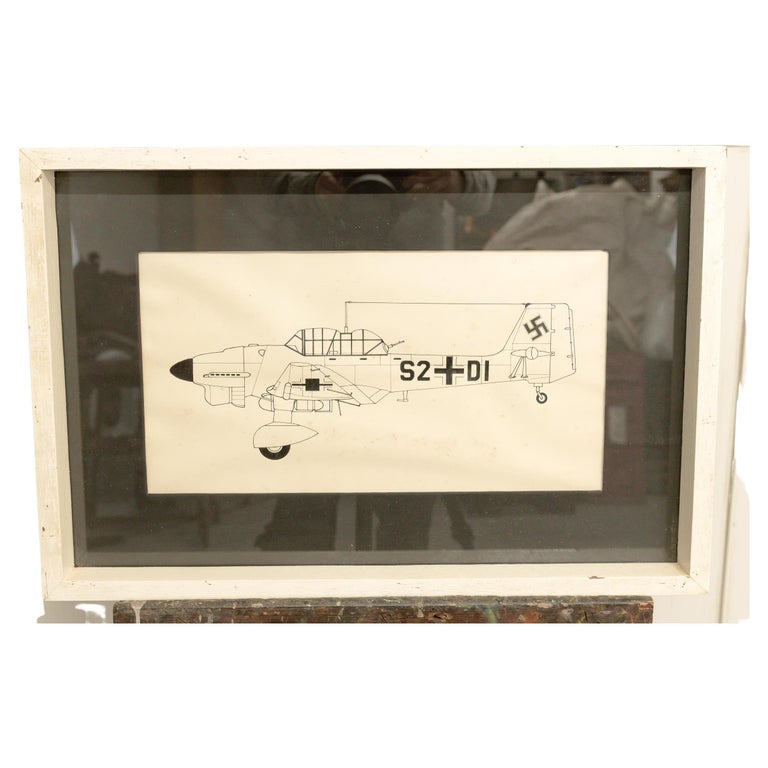 3 x WW2 Plane Ink Drawing For Sale at 1stDibs