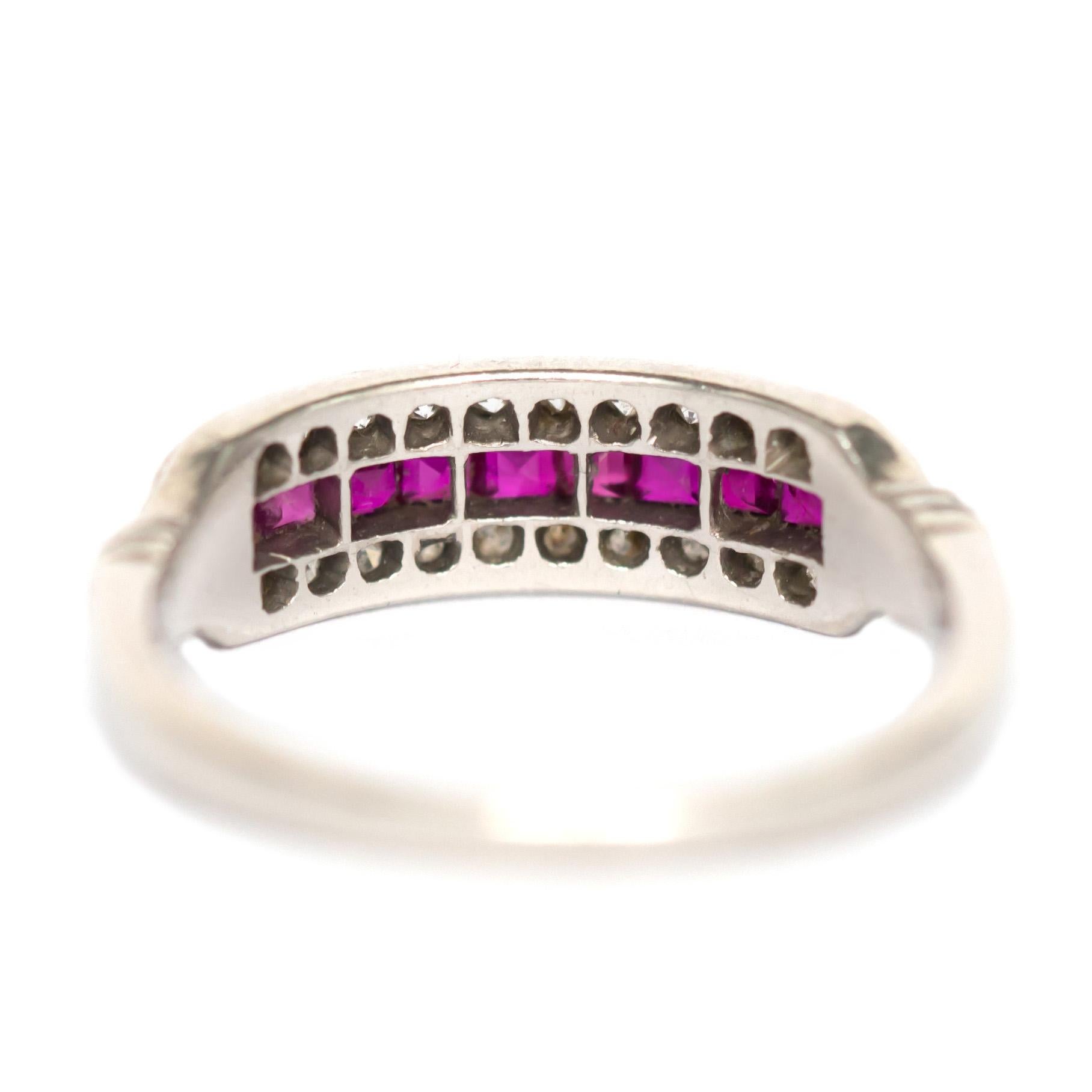 .30 Carat Total Weight Ruby Platinum Wedding Band at 1stDibs | 30 carat ...