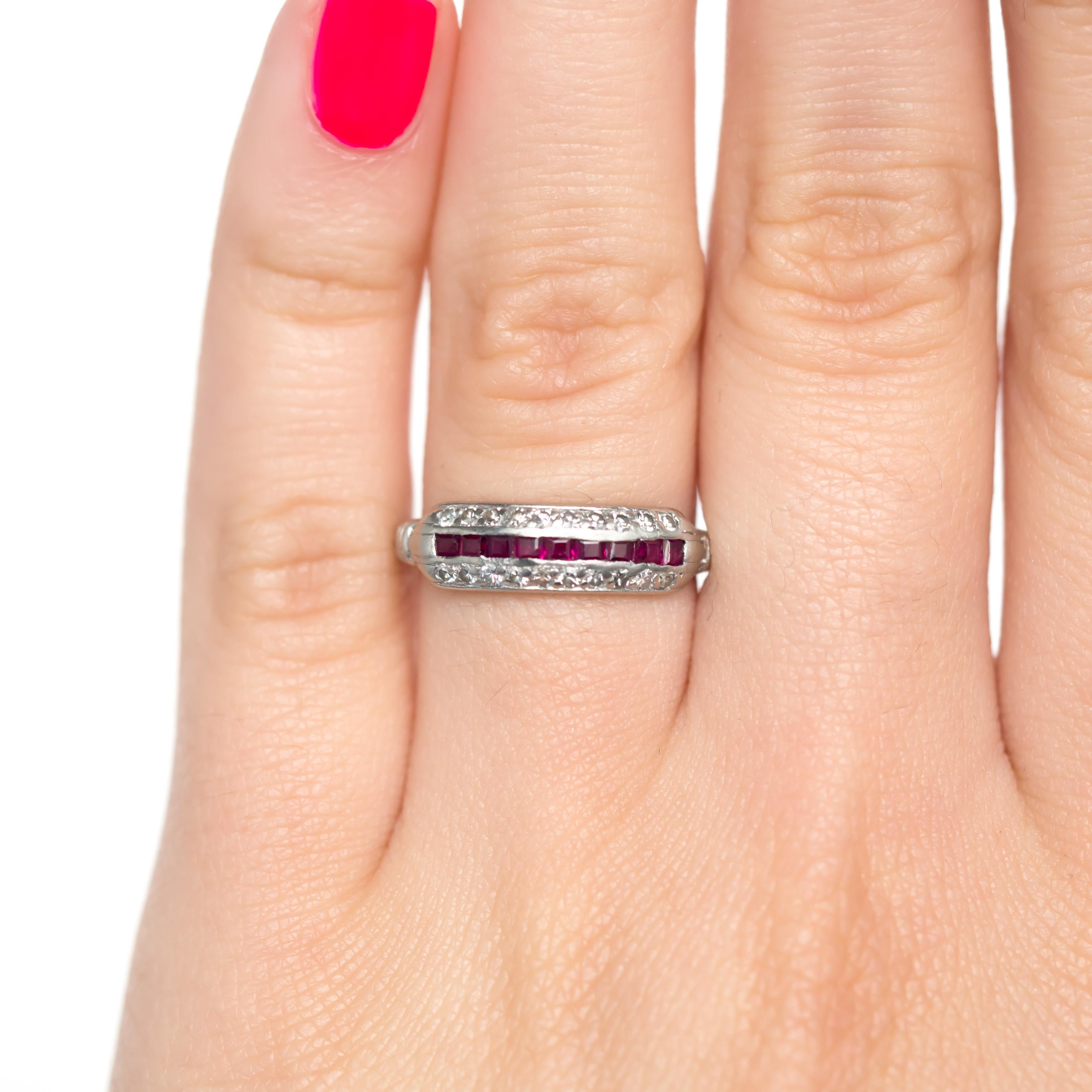 .30 Carat Total Weight Ruby Platinum Wedding Band at 1stDibs | 30 carat ...