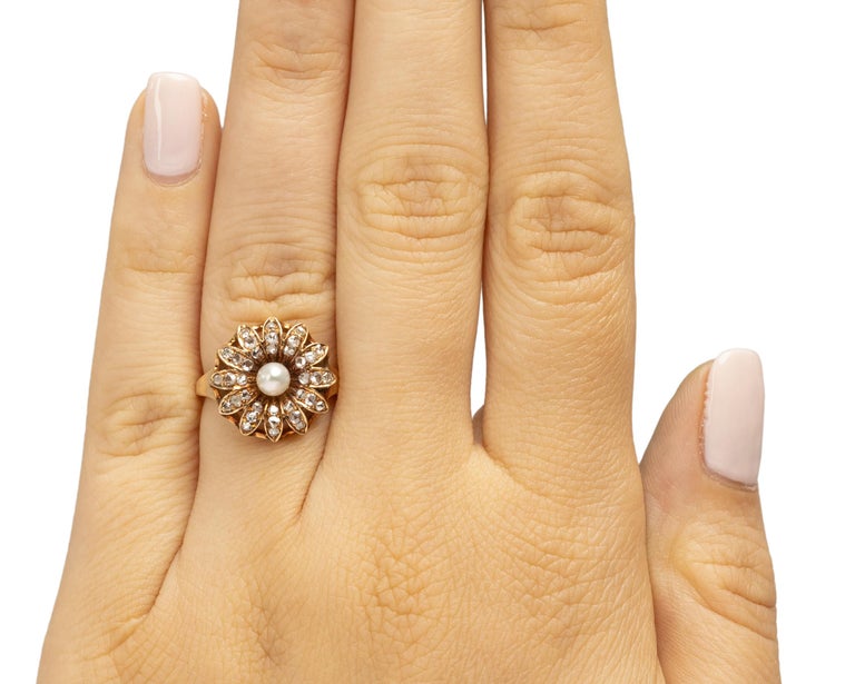 .30 Carat Total Weight Victorian Diamond 14 Karat Yellow Gold ...