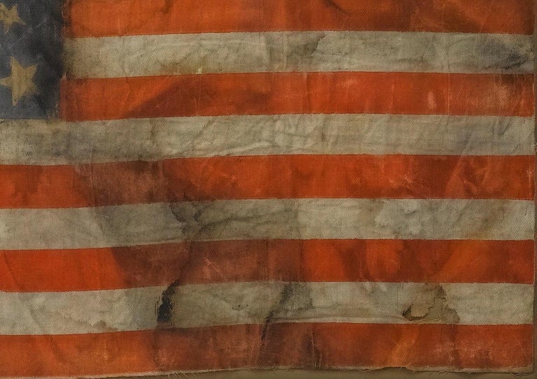 30-Star Antique American Flag with Large Central Haloed Star, circa ...