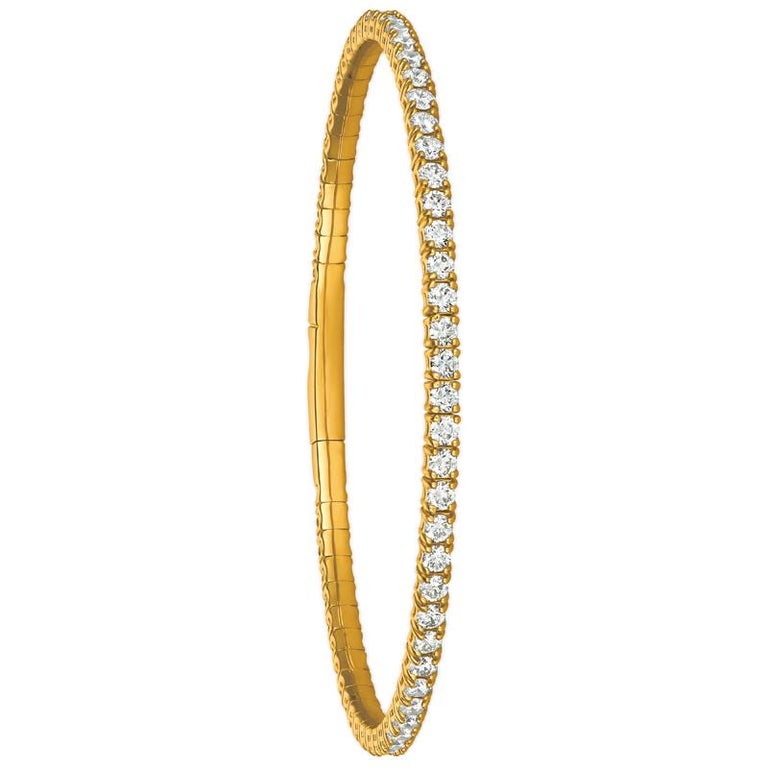 3 00 Carat Natural Diamond Flexible Tennis Bracelet G Si 14 Karat