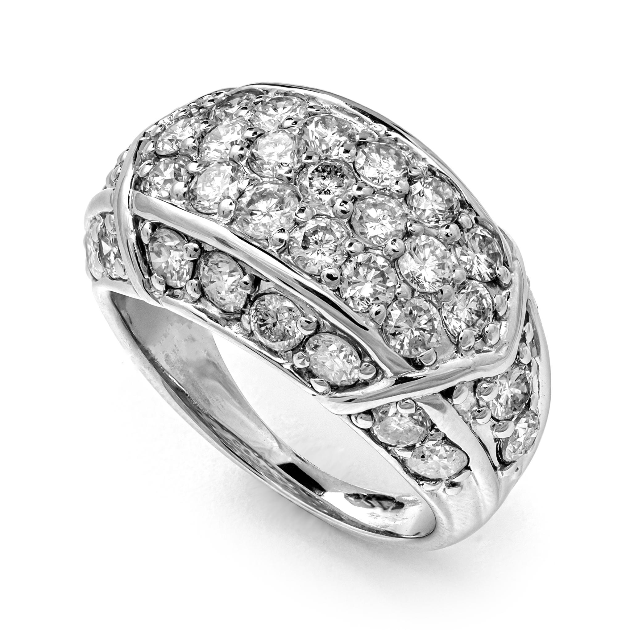 Unique 10K White Gold Ring with 0.27 ct Natural Diamonds and Sapphire ...