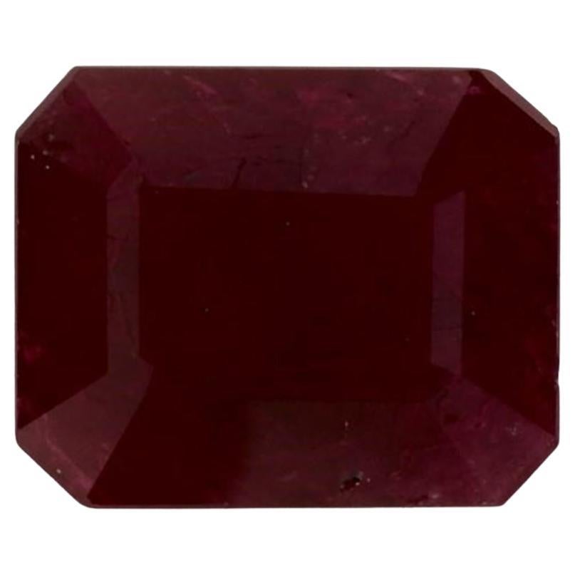 3.01 Ct Ruby Octagon Cut Loose Gemstone For Sale at 1stDibs