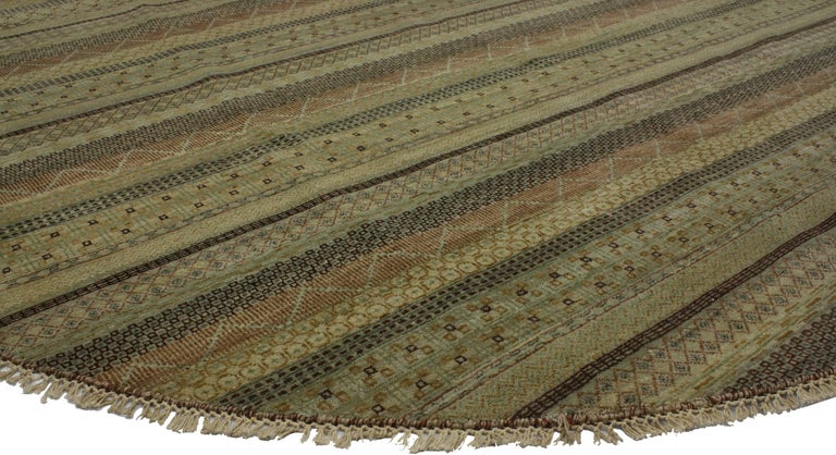 New Transitional Round Rug With Stripes and Modern Style For Sale at ...