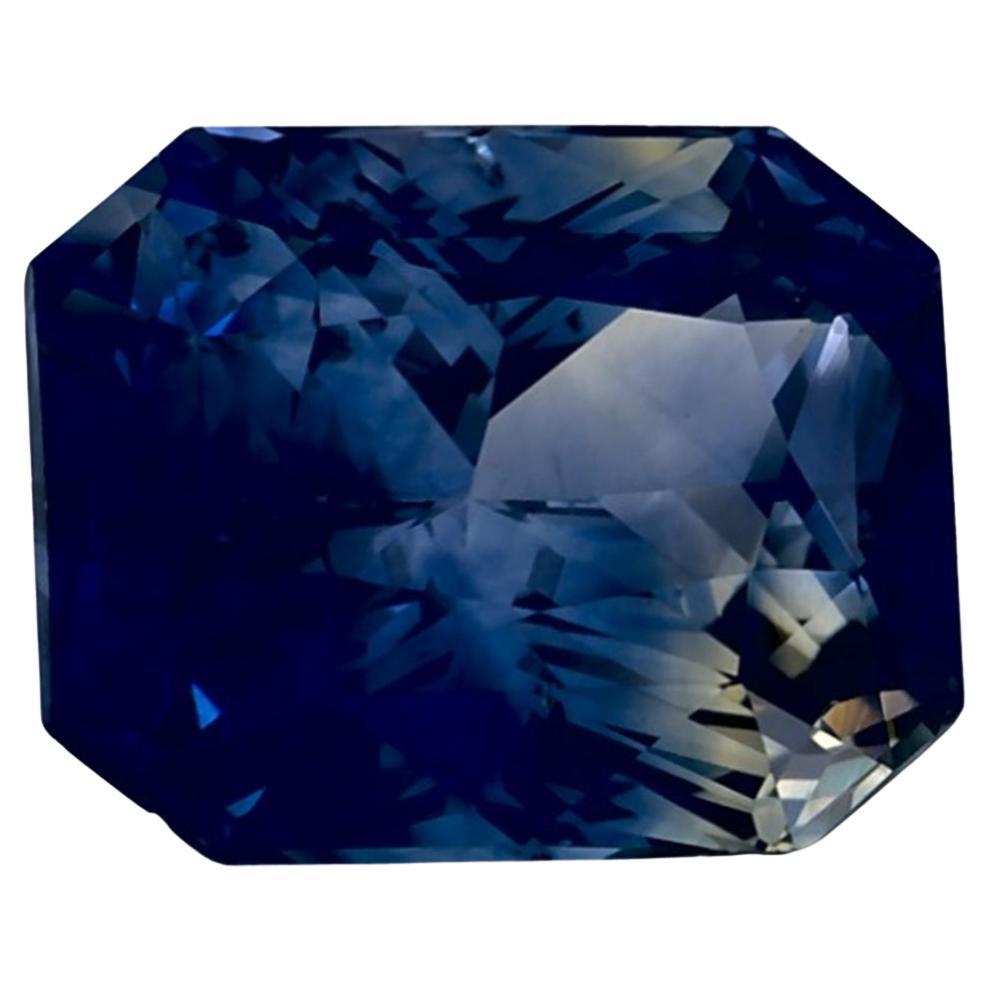 3.01 Cts Blue Sapphire Octagon Cut Loose Gemstone For Sale at 1stDibs