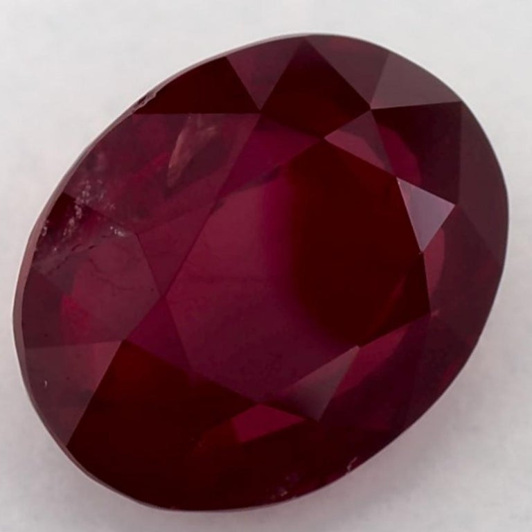 3.08 Cts Ruby Oval Loose Gemstone For Sale at 1stDibs