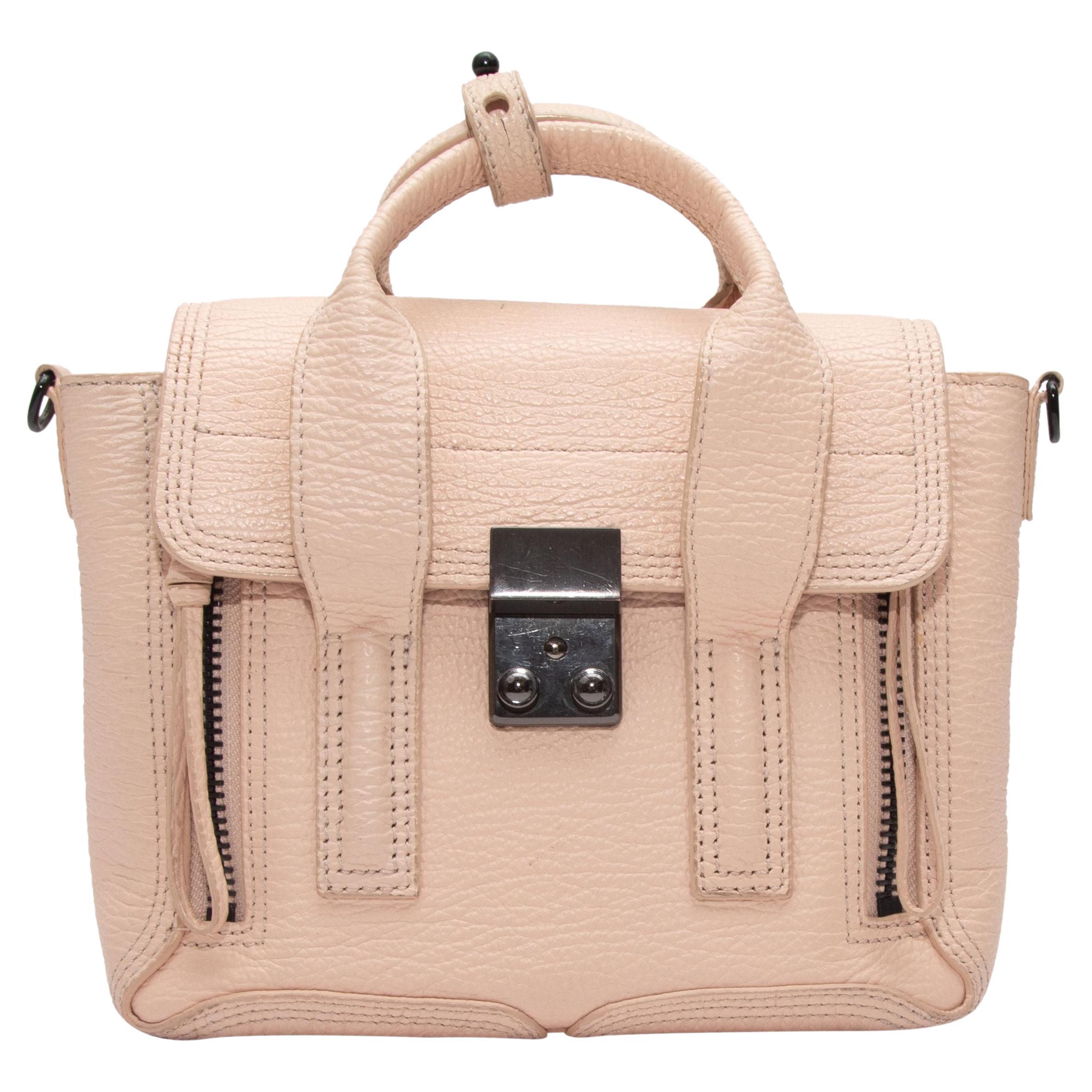 3.1 Phillip Lim Orange Leather Mini Pashli Top Handle Bag at 1stDibs